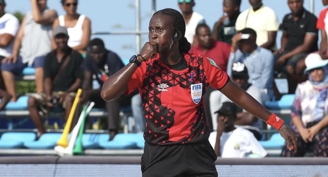 Cynthia Ishimwe becomes first woman to referee at AFCON beach soccer ...