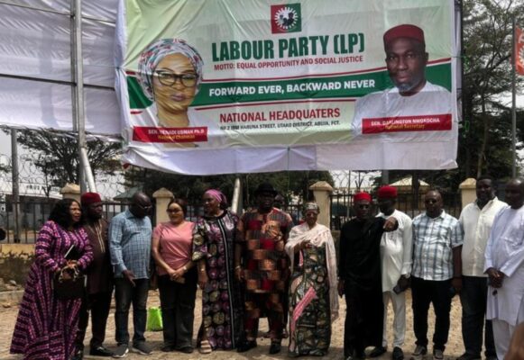 Abure faction kicks as Nenadi Usman takes over Labour Party secretariat ...